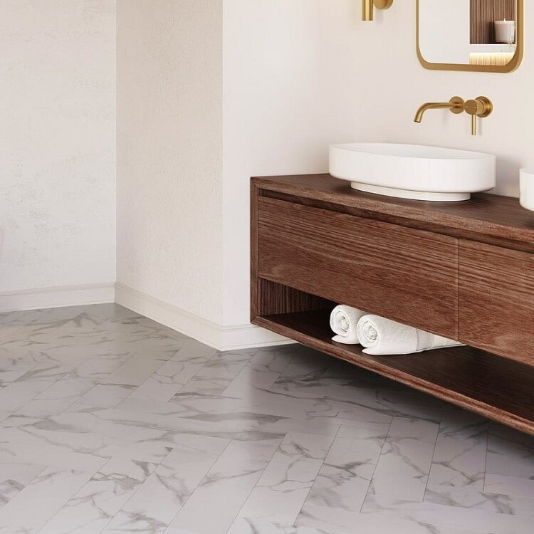 Виниловые полы Invictus Herringbone Maximus Click 55 Pure Marble 02 ...